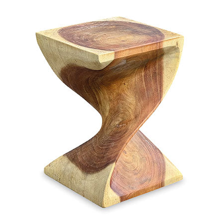 Full Solid Bali Twist Lamp Table/Stool 45cm (indoor use only ...