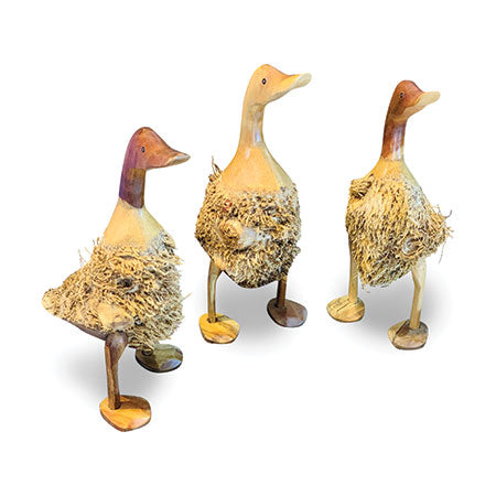 Fuzzy Ducks set of three - new style – Driftwood Living UK